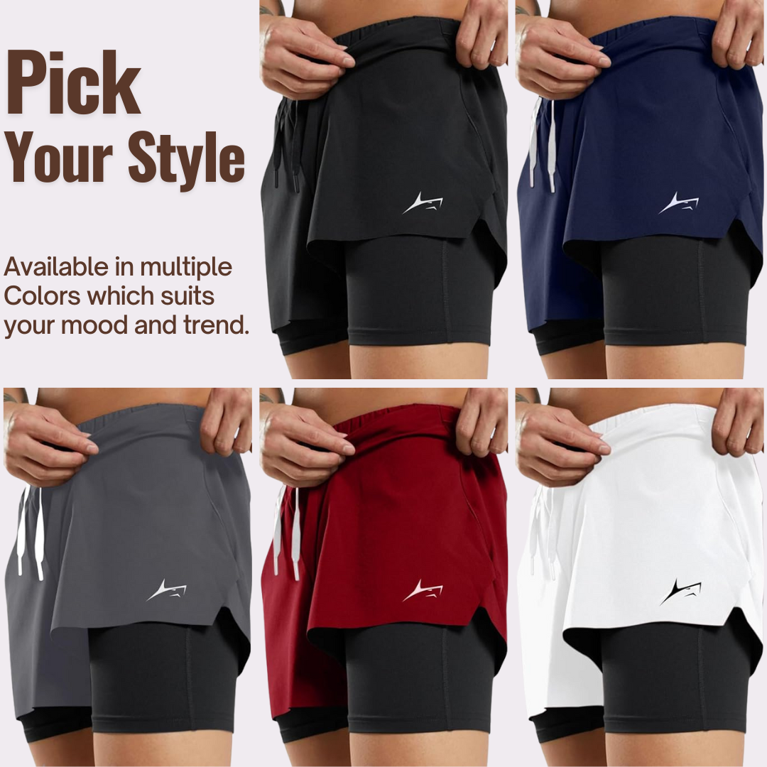 2 in 1 Dual Shorts with Inner Compression – Prosharx